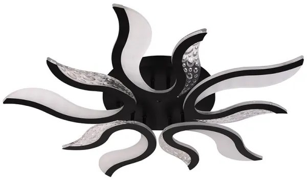 LED Stmívatelný přisazený lustr LED/65W/230V 3000-6500K černá + dálkové ovládání