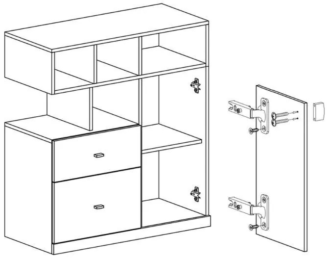 Mobi - komoda MO9 - modrá