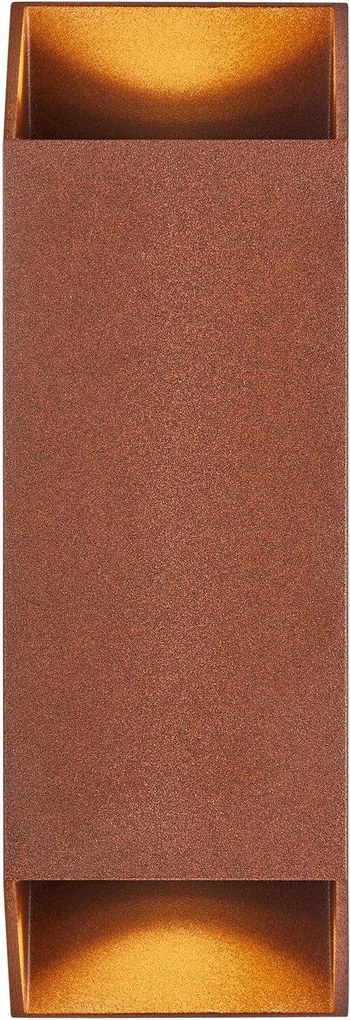 NOR 2218221009 Nico Square 22 venkovní nástěnné svítidlo rez - NORDLUX