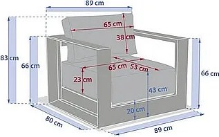 Hliníkové křeslo otočné MADRID (antracit)