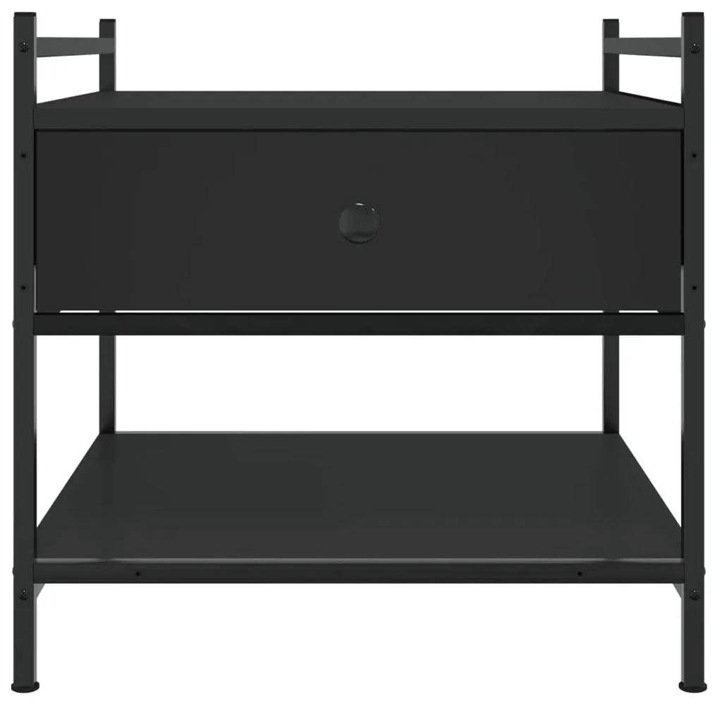 Konferenční stolek černý 50 x 50 x 50 cm kompozitní dřevo - Default Title