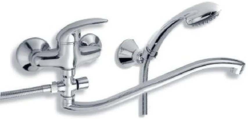 Novaservis Metalia 55 - Vanová baterie s příslušenstvím, chrom 55033,0