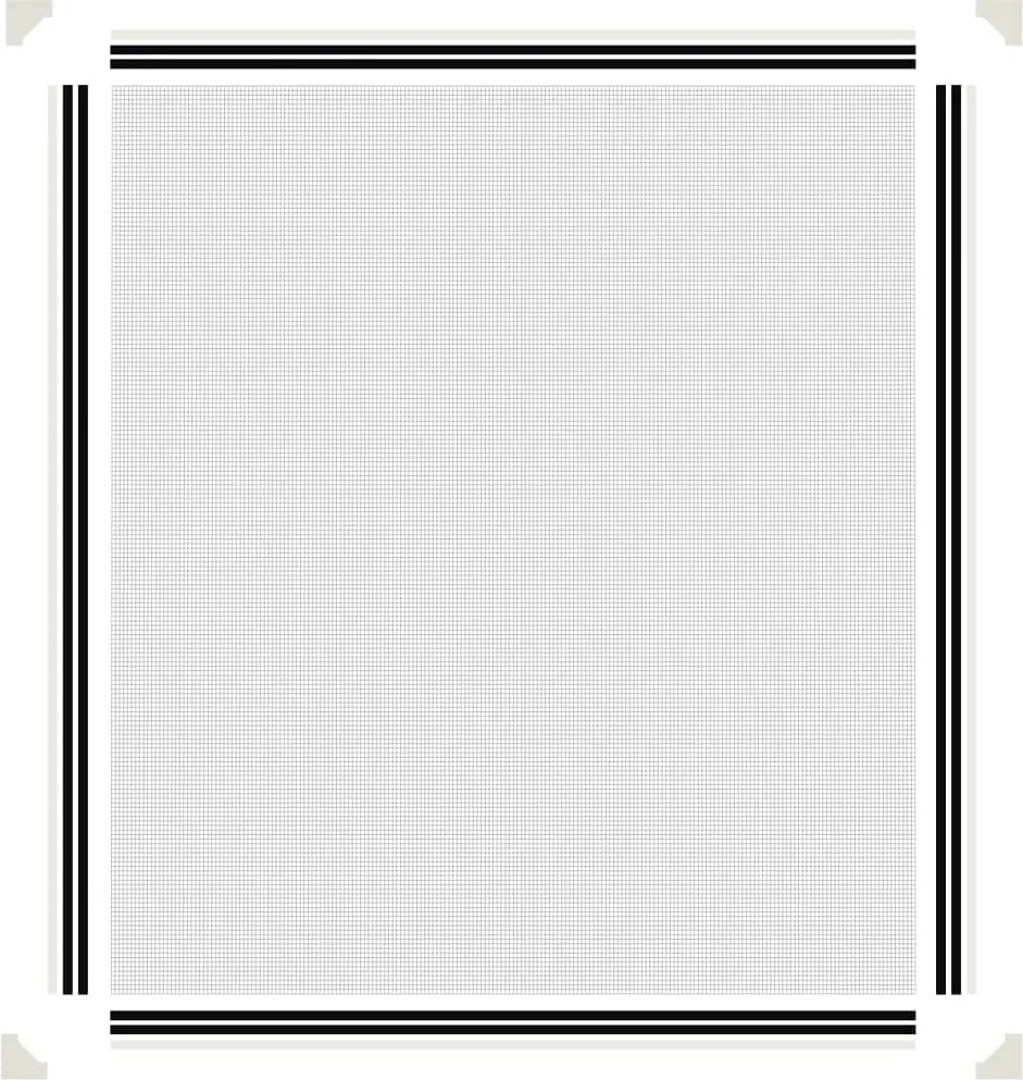 Magnetická okenní síť proti hmyzu bílá 120 x 140 cm 153853