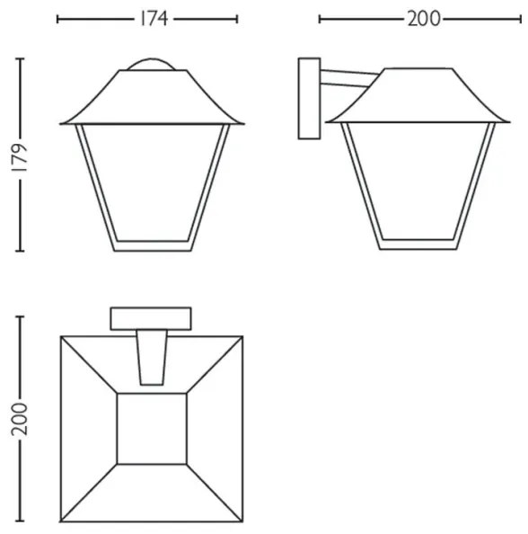 Philips - Venkovní nástěnné svítidlo ALPENGLOW 1xE27/60W/230V IP44