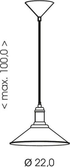 Brilagi - Lustr na lanku FORGE 1xE27/60W/230V pr. 22 cm hnědá