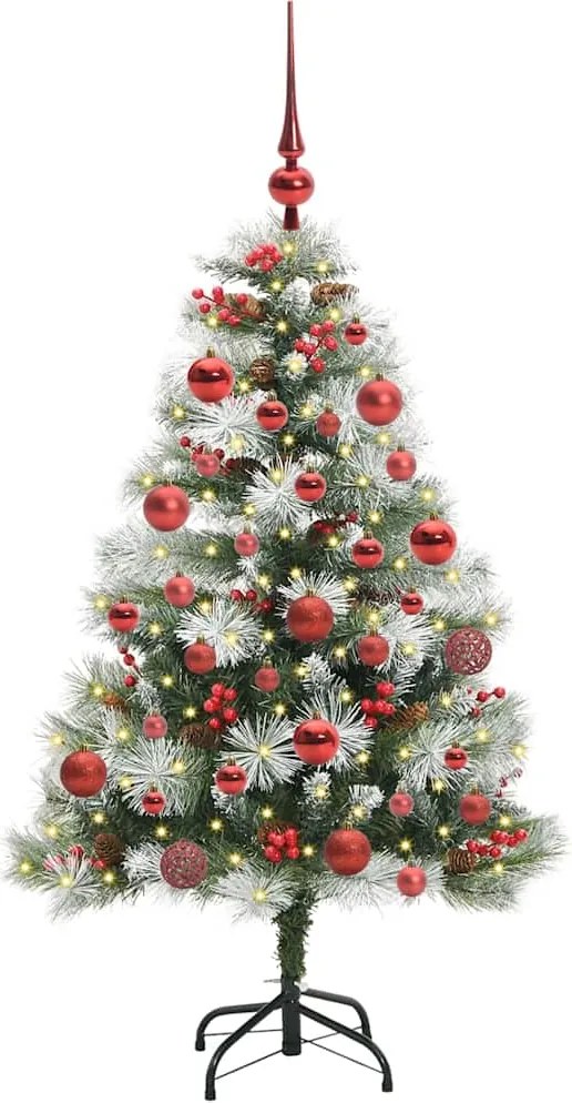 Umělý vánoční stromeček Zelená a bílá 150 cm PVC, kov a plast 3395170