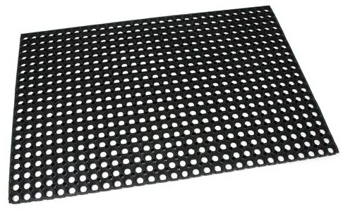 Gumová čisticí rohož Honeycomb 80 x 120 x 1,6 cm, černá