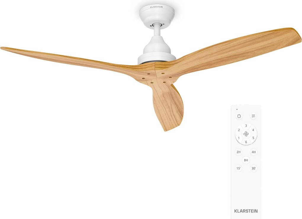 Klarstein Stropní ventilátor Santa Elena | 132 cm | 35 W | 25 m² | Tichý provoz | Dřevo