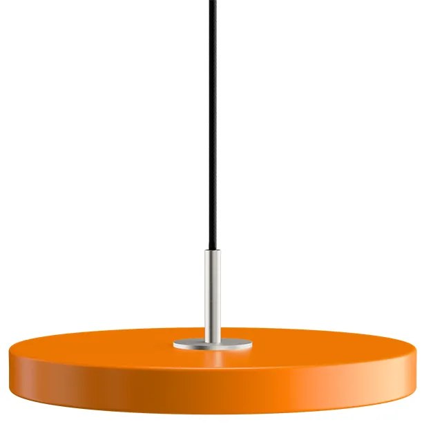 Umage 2433+4174 Asteria mini, závěsné svítidlo oranžová/ocel, LED 14W, 3000K průměr 31cm