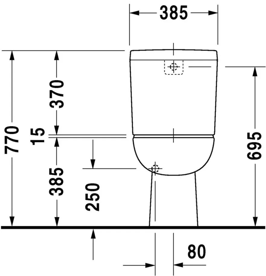 Duravit D-Code - WC kombi mísa, spodní odpad 21110100002