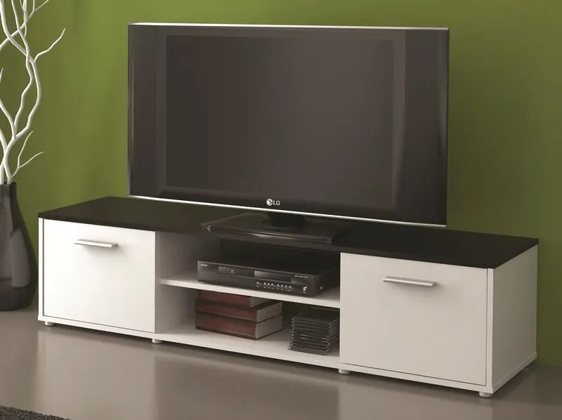 TV stolek Zuzana, bílý/černý