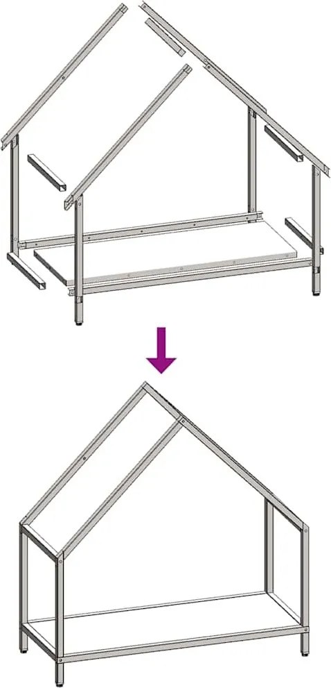 vidaXL Stojan na palivové dřevo Ocel válcovaná za studena [864305] Barva: Černá