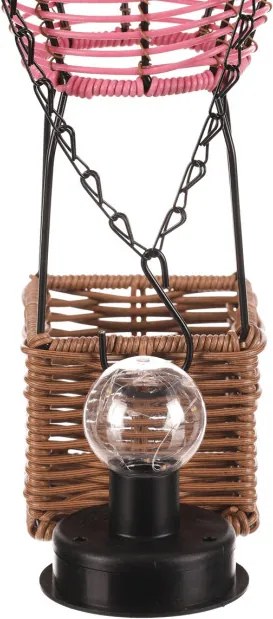 Solární lucerna balón s LED osvětlením PLA113 PINK-S