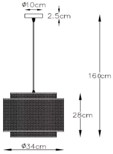 Lucide 02404/01/30 - Lustr na lanku ORRIN 1xE27/60W/230V