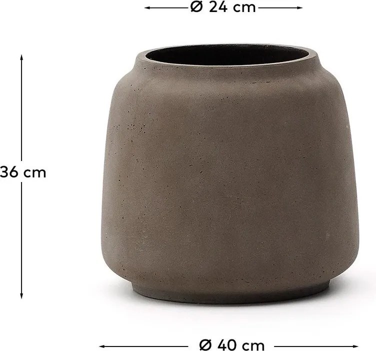 Betonový obal na květináč ø 40 cm Lira – Kave Home