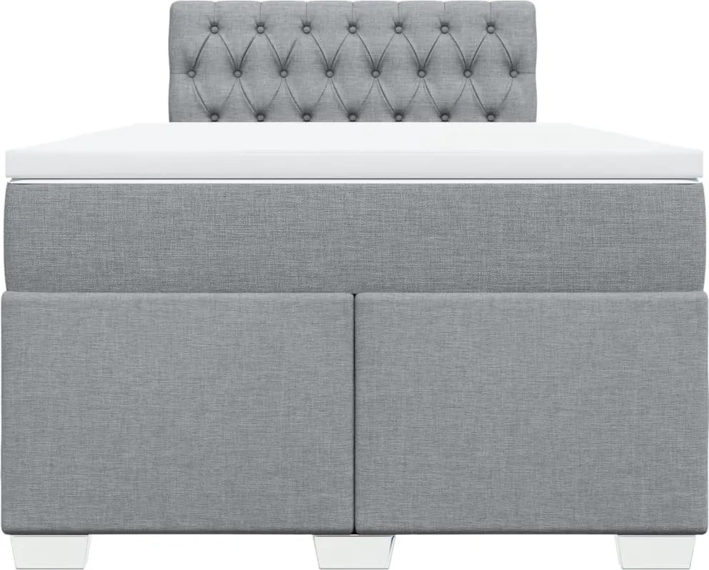 Box spring postel s matrací světle šedá 120x190 cm textil 3288134