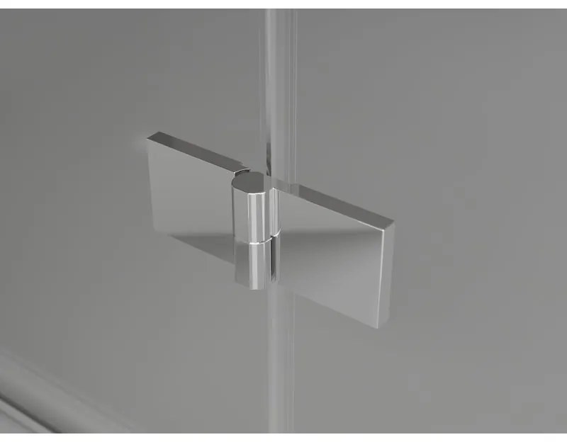 Mexen Lunar Duo výklopný sprchový kout 100 x 70 cm, 8mm čiré sklo, chromový profil, 834-100L-070P-01-00