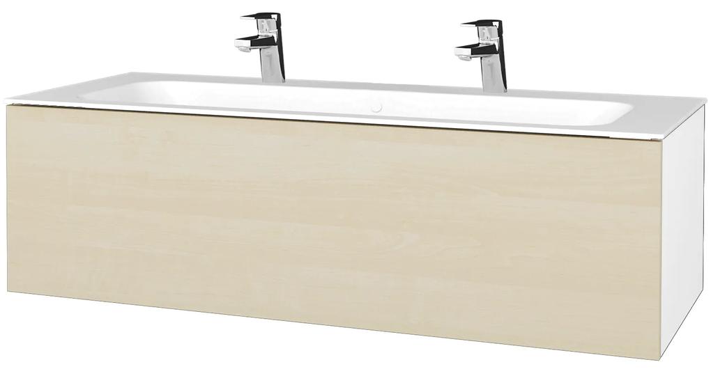 Dřevojas Koupelnová skříň VARIANTE SZZ 120 Varianta: N01 Bílá lesk / D01 Beton