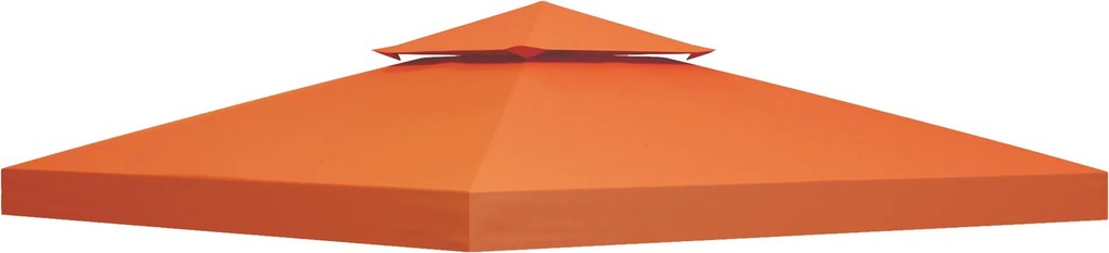 Náhradní střecha Outsunny pro altán 3x3m, voděodolná střecha pro kovový altán, náhradní střecha pro zahradní altán, párty stan, polyester, rezavě červ