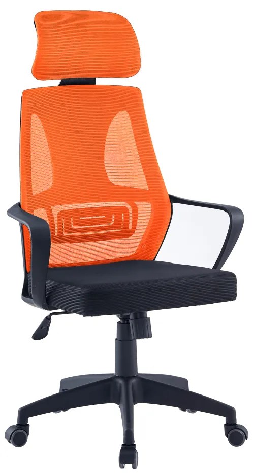 Ergonomická kancelářská židle SOFT - oranžová síťovina