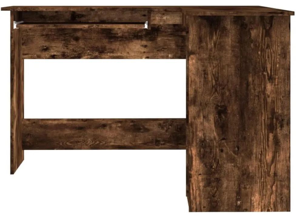 Petromila Rohový psací stůl kouřový dub 120x140x75 cm kompozitní dřevo