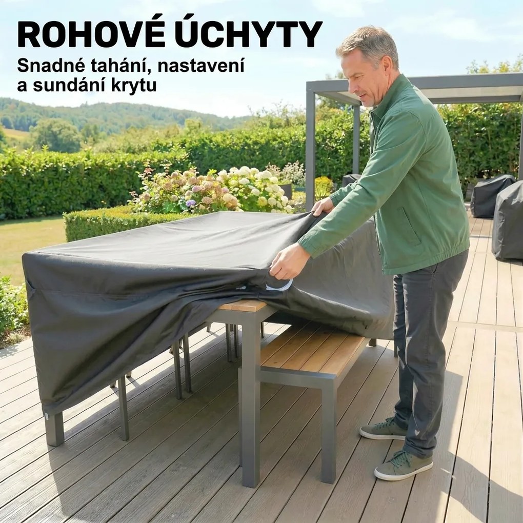 Ochranný obal na zahradní nábytek, 180 x 120 x 74 cm 84K-110V00BK