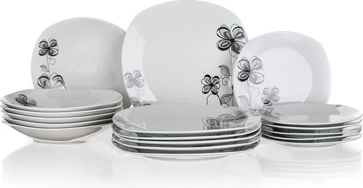 Porcelánová sada talířů FLOREA 18 ks