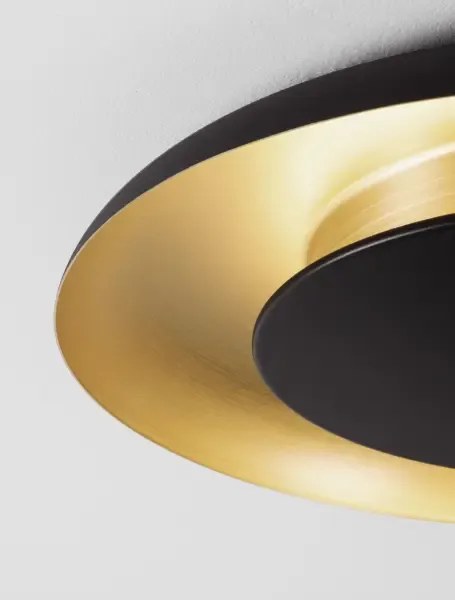 LED stmívatelné černo-zlaté designové stropní svítidlo Epos