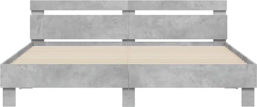 Rám postele s čelem a LED osvětlením betonově šedý 180 x 200 cm 3207528