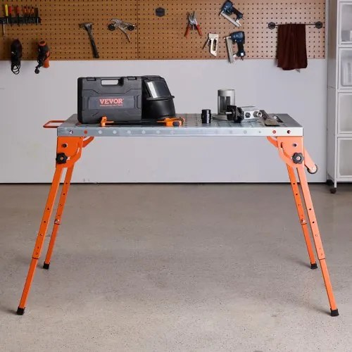 Svařovací stůl 111,8 × 53,3 cm 226,8 kg skládací pracovní stůl s nastavitelnou
