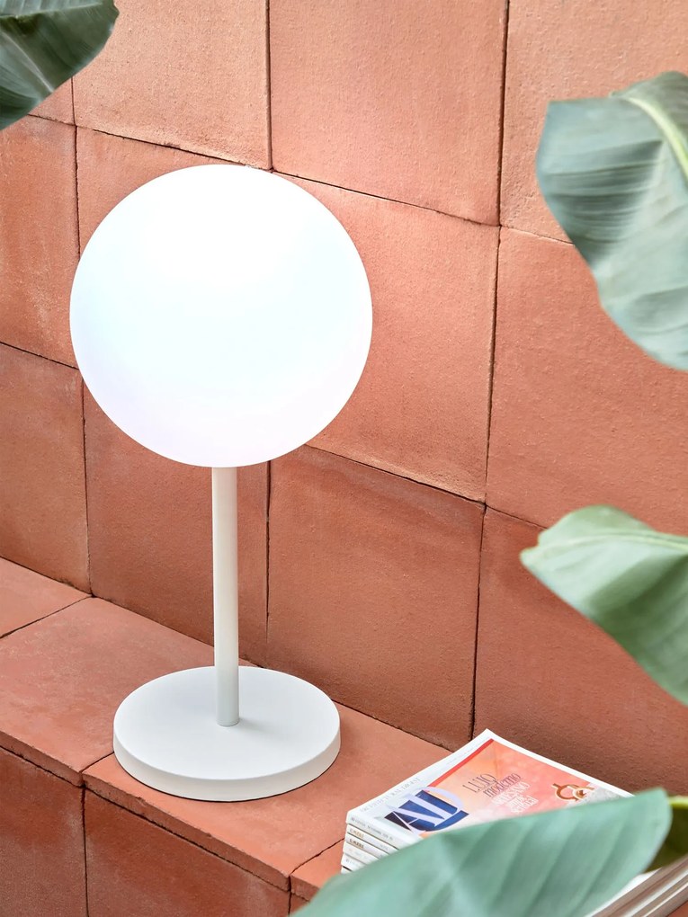 Nabíjecí stolní lampa mimoza 64 cm bílá MUZZA