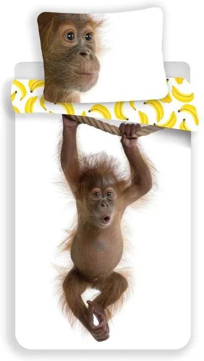 JERRY FABRICS Povlečení Orangutan Bavlna 140/200, 70/90 cm