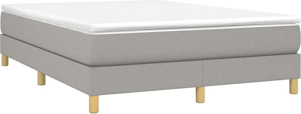 Box spring postel s matrací světle šedá 140 x 200 cm textil 3144175