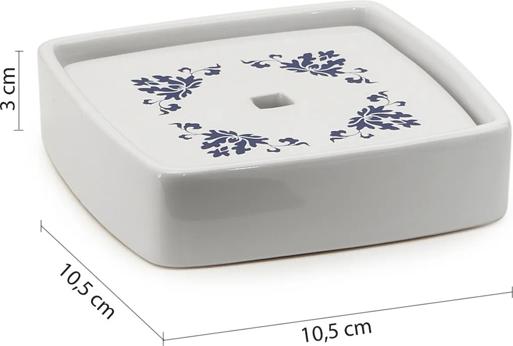 Gedy Gedy, CIXI mýdlenka na postavení, porcelán, modrá/bílá, CX1189