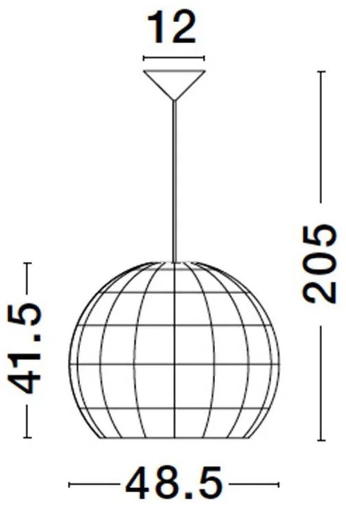Nova Luce Závěsné svítidlo MARLO přírodní ratan, 48,5cm, E27 1x12W