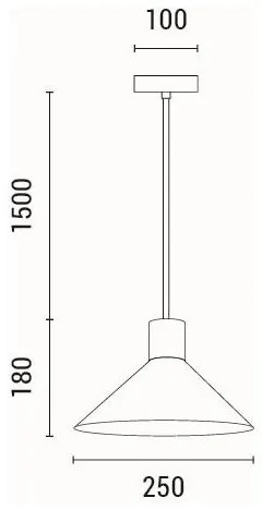 Lustr na lanku GESSO 1xE27/15W/230V šedá