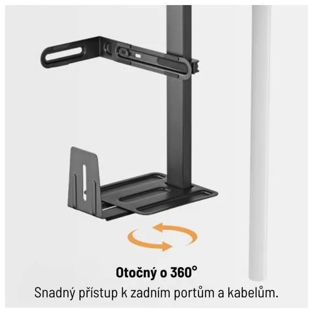 Držák na PC Brateck CPB-25, černá