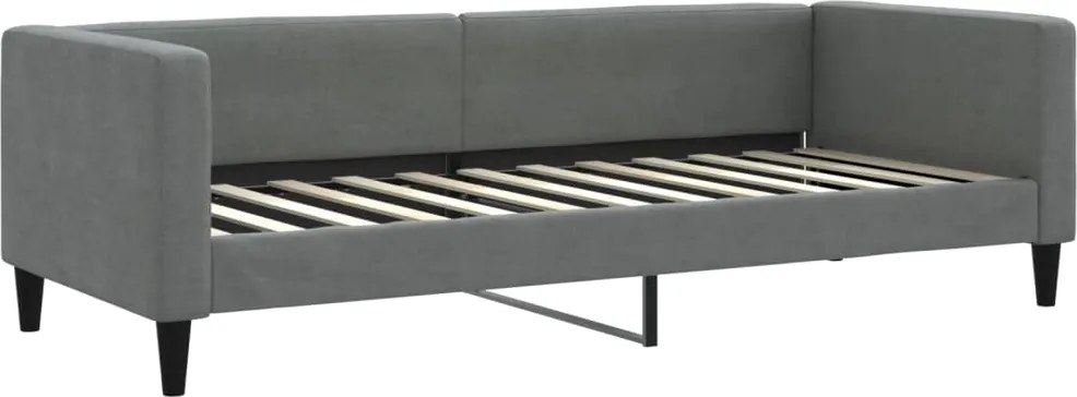 Válenda s přistýlkou tmavě šedá 80 x 200 cm textil 3196574