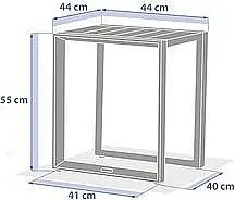 Hliníkový odkládací stolek MADRID (cappuccino)