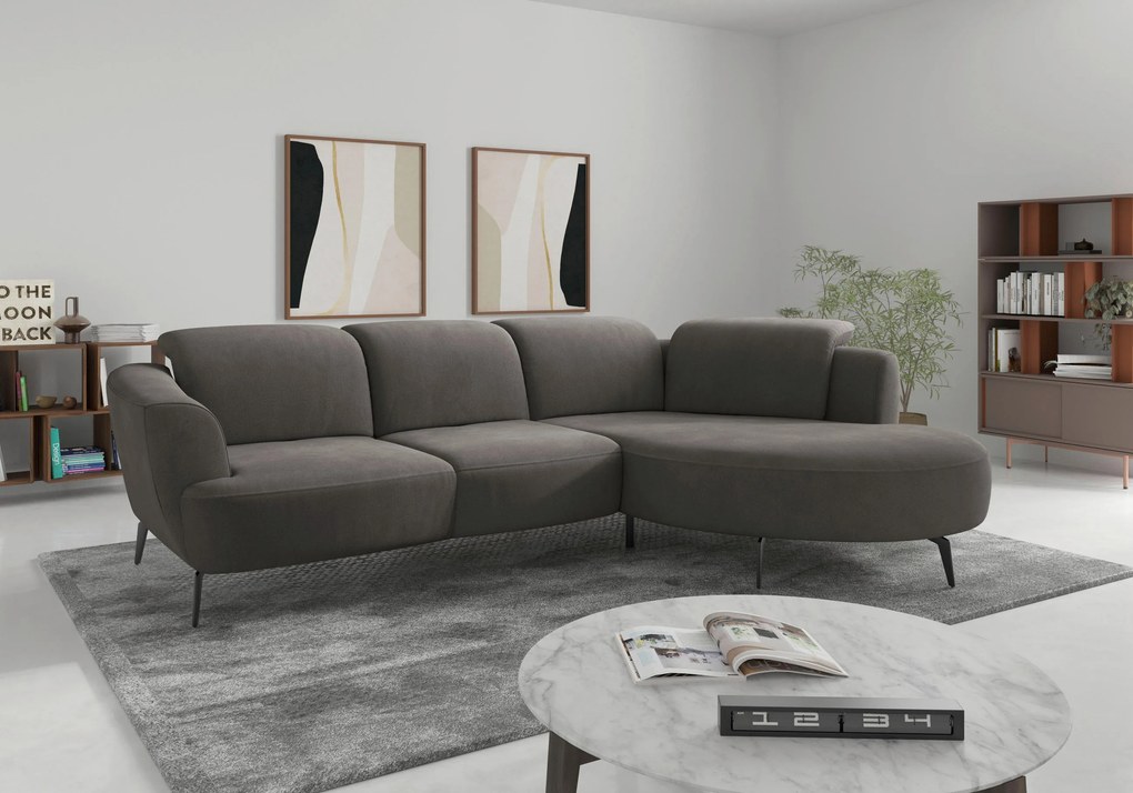 XXXLutz ROHOVÁ SEDAČKA, textil, barvy grafitu Sit & More - Sedací soupravy - 000144018548