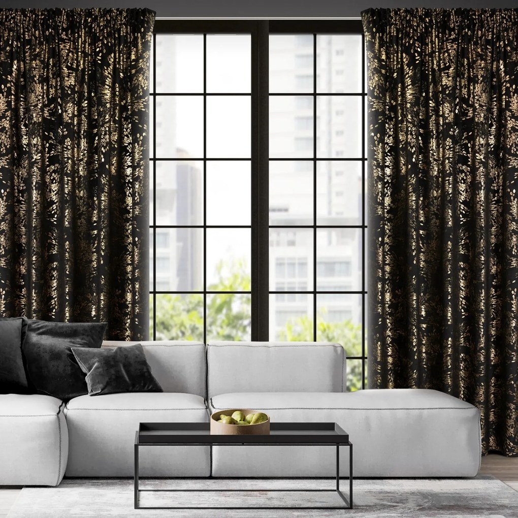 ZATEMŇOVACÍ ZÁVĚS NA PÁSCE FELIS 140X270 CM VZOROVANÁ