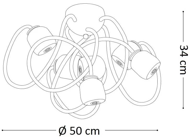 Ideal Lux 174976 dětské stropní svítidlo Octopus Color 6x28W|G9