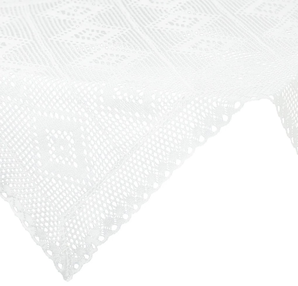 EUROFIRANY AŽUROVÝ UBRUS OLIVIA 85X85 CM BÍLÝ