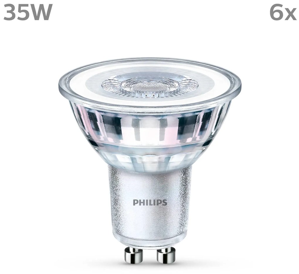 Philips LED žárovka GU10 3,5W 275lm 840 čirá 36° 6