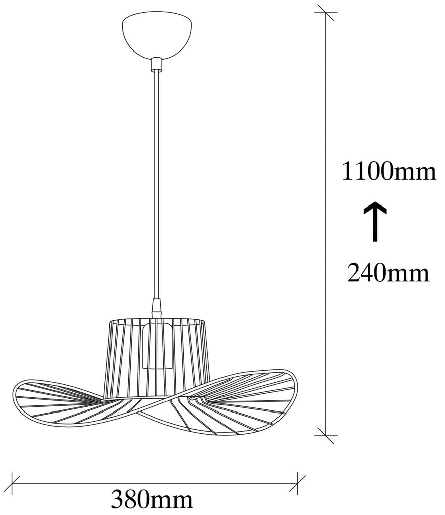 Závěsný lustr Tel III černý