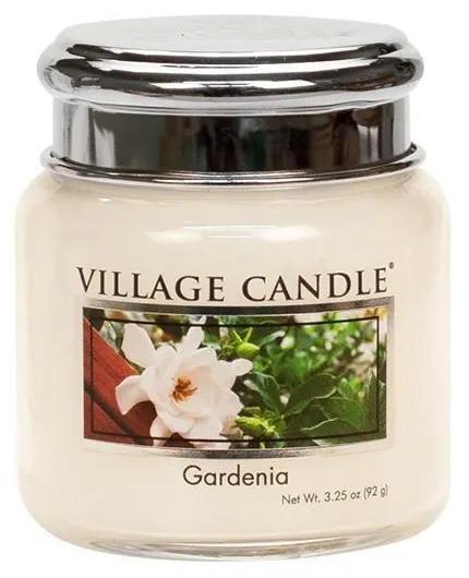 VILLAGE CANDLE Svíčka Village Candle - Gardenia 92gr, bílá barva, sklo, kov