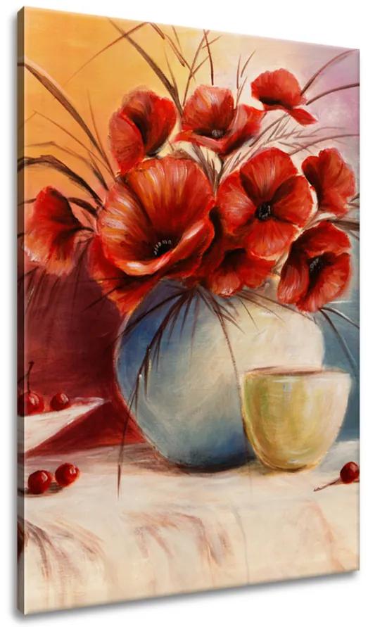 Gario Ručně malovaný obraz Kompozice Vlčí mák Rozměry: 70 x 100 cm