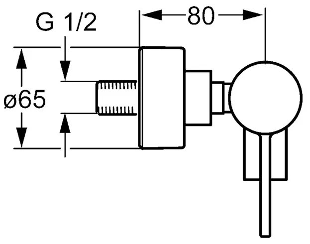Hansa Sprchová nástěnná páková baterie HANSALOFT 57710173