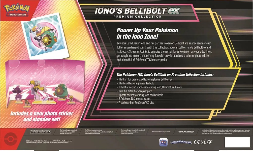 _Ostatní 1_ Hra Pokémon TCG Iono’s Bellibolt ex Premium Collection 6x booster s doplňky pci10431