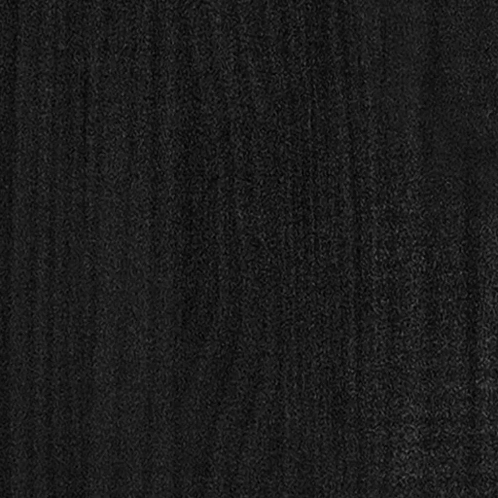 Zahradní truhlík černý 31 x 31 x 31 cm masivní borové dřevo - Default Title